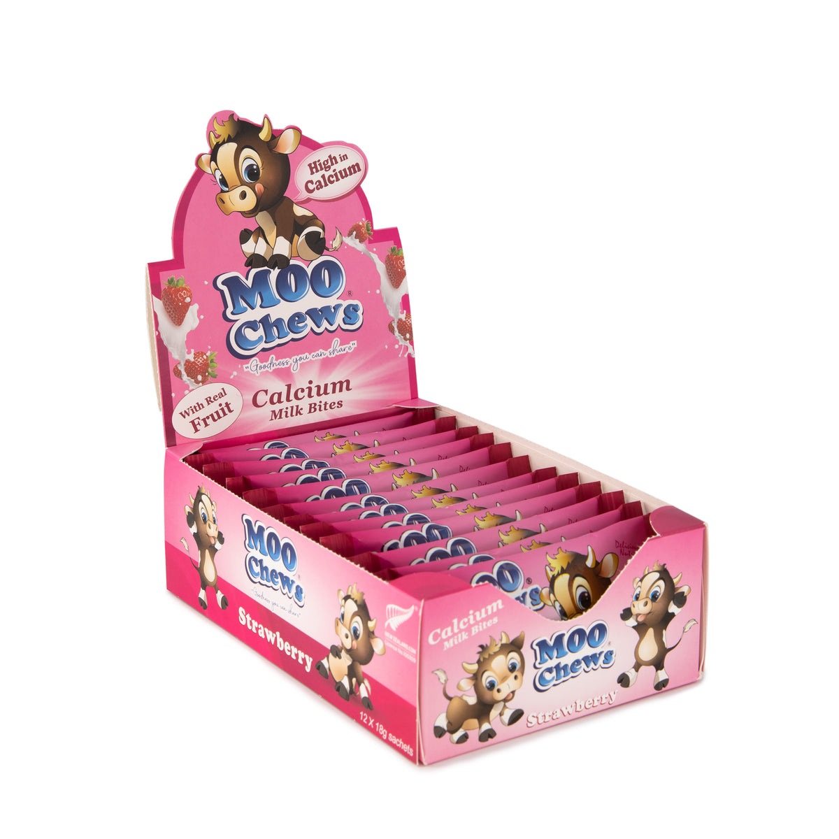 Strawberry Milk Bites - Carton (12 packs) – Moo Chews
